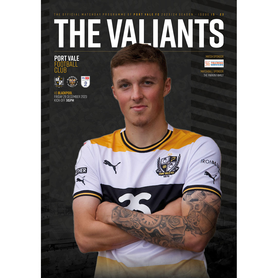 Port Vale v Blackpool Matchday Football Programmes – Ignition Sports Media