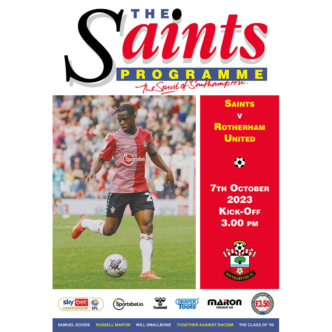 Southampton v Rotherham United Matchday Football Programmes – Ignition ...