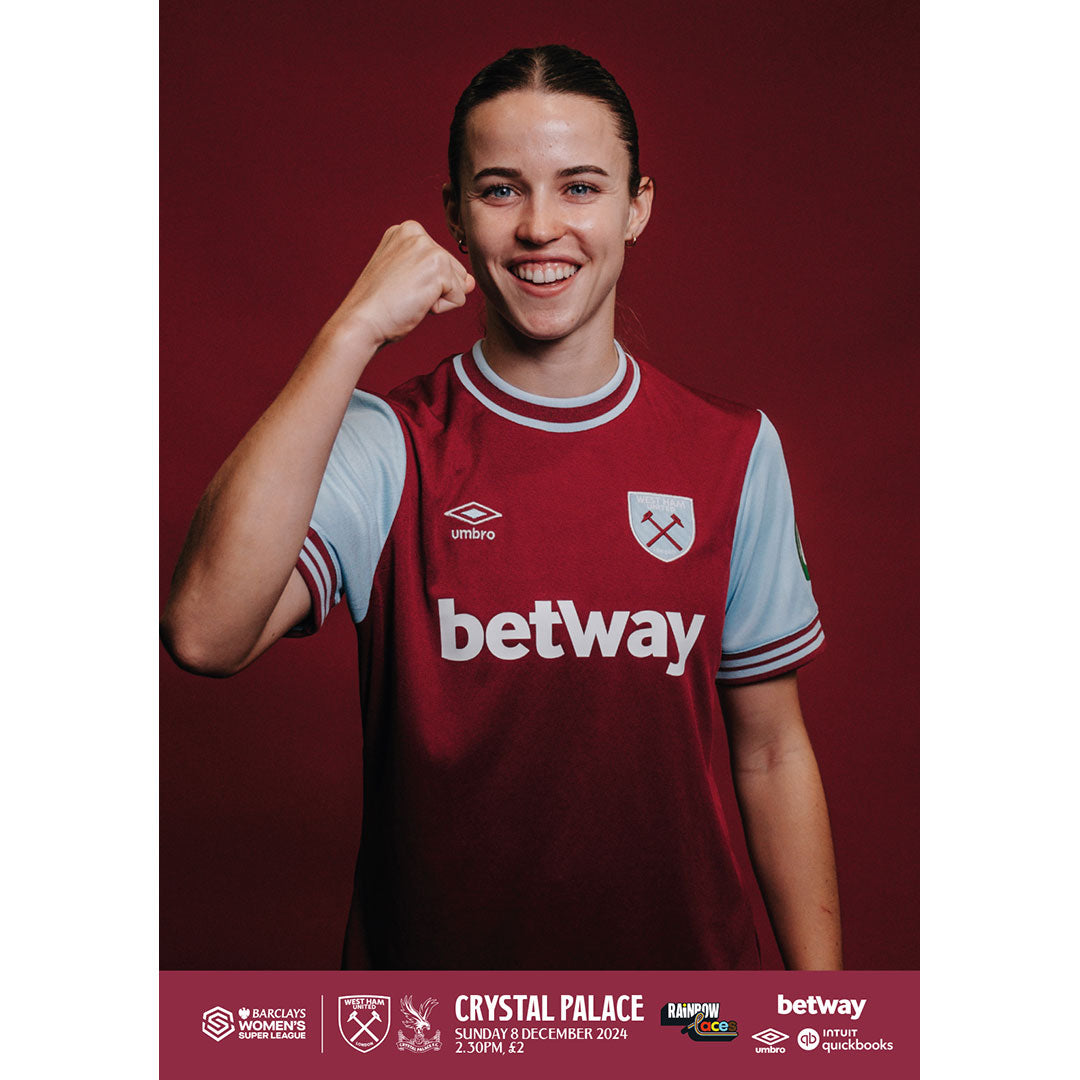 West Ham United Women vs Crystal Palace Women Matchday Football ...