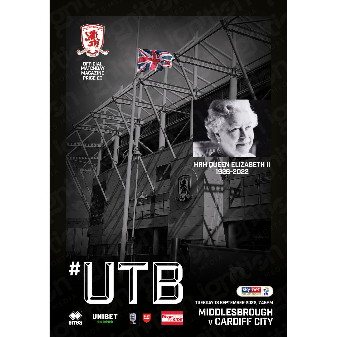 Middlesbrough vs Cardiff City Matchday Football Programmes – Ignition ...