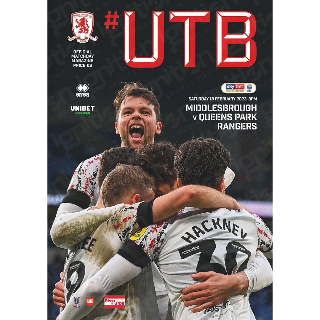 Middlesbrough vs Queens Park Rangers Matchday Football Programmes ...