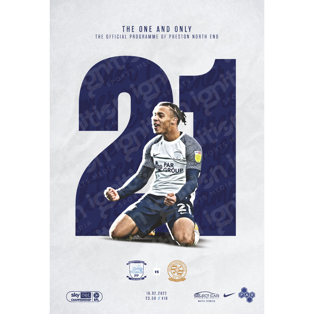 Preston North End vs Reading Matchday Football Programmes – Ignition ...