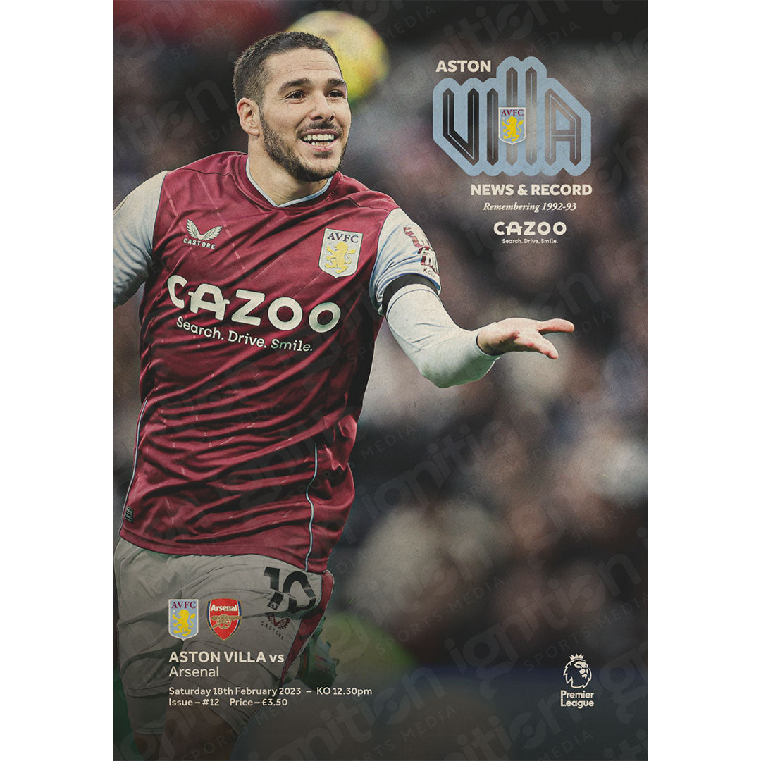 Aston Villa vs Arsenal - Matchday Football Programmes – Ignition Sports ...