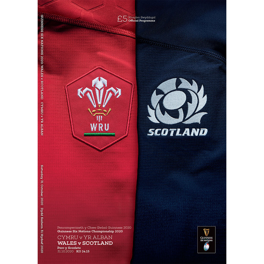 Wales vs Scotland (2020 Six Nations) Matchday Rugby Programmes ...
